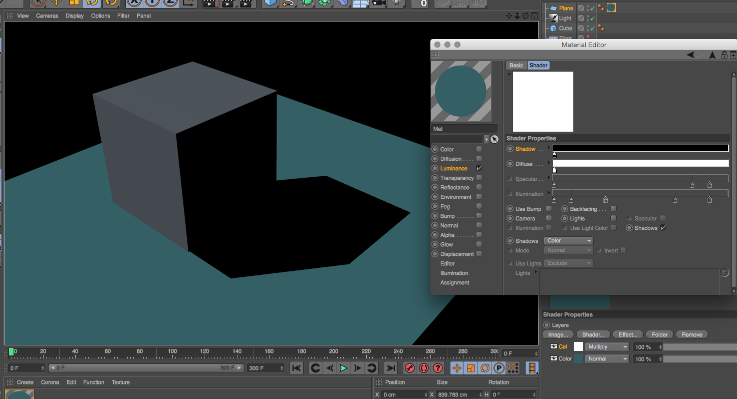 C4D - Luminance and casting shadows : r/Cinema4D