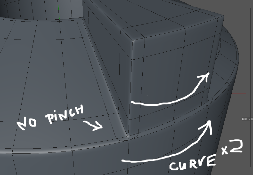 Sharpening these kinds of cylinder extrusions (very close to edge), any ...